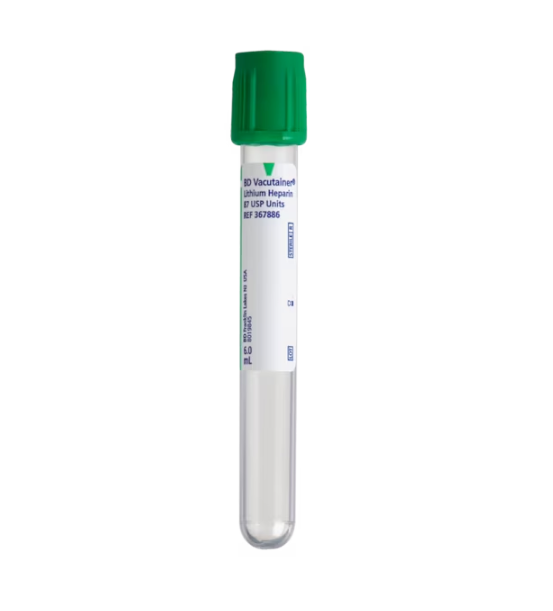 BD Vacutainer Blood Collection Tubes w/Green Closure