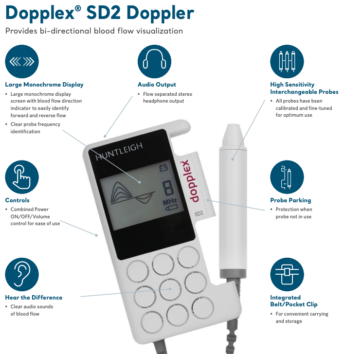 SD2 Super Dop II Vascular Dopplex No Sales Tax Cascade HealthCare