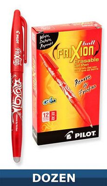Frixion Erasable Gel Pen Red 12/box