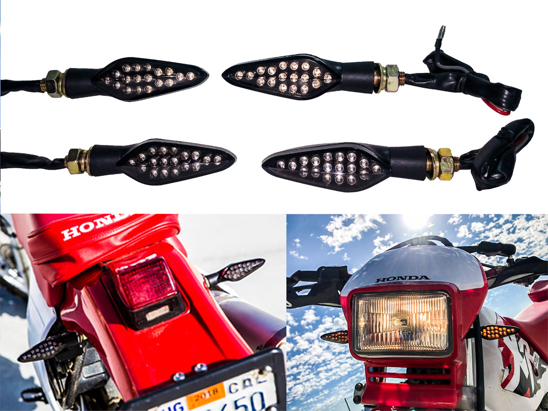 Aftermarket, bright motorcycle LED turn signals