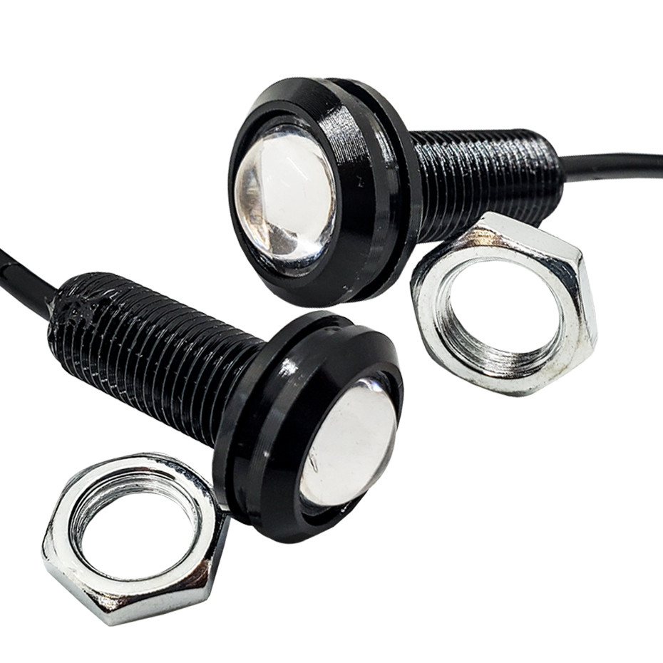 5/8 Inch Round 22mm Black Bolt Beam High Intensity Red LED with 20ft ...