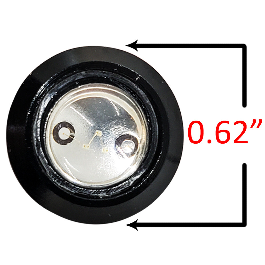 5/8 Inch Round 22mm Black Bolt Beam High Intensity Red LED with 20ft ...