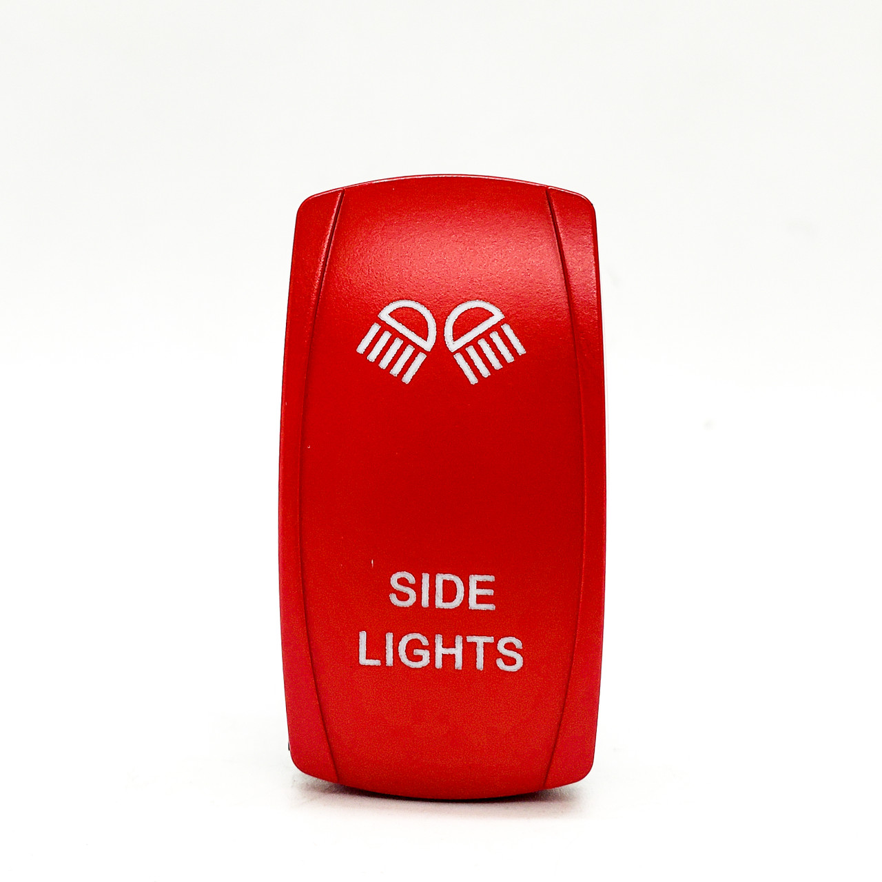 Side Lights On/Off Rocker Switch 4-Pin Laser Etch Red Plate for UTV ...