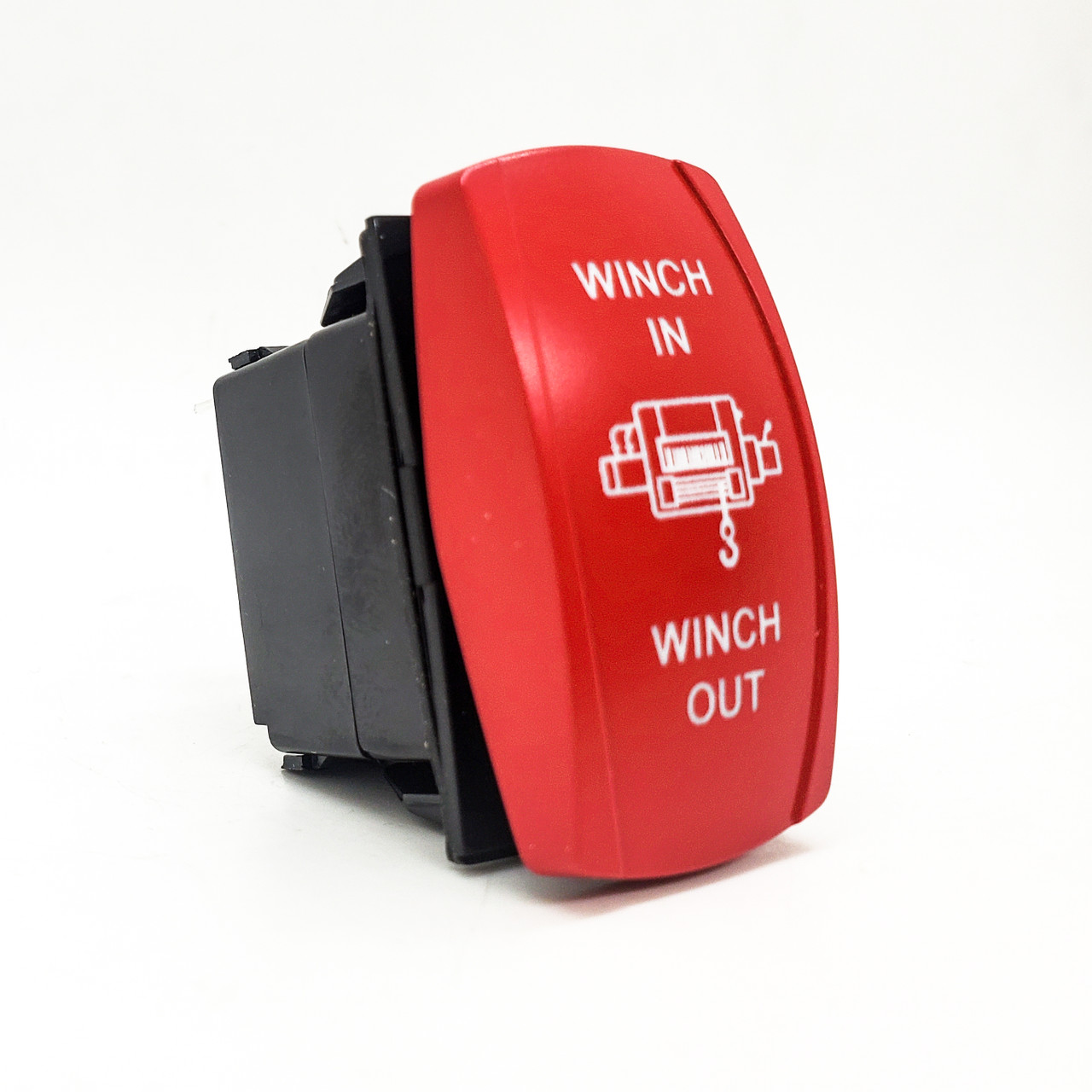 Winch In/Out Red Plate Momentary Rocker Switch 4-Pin for UTV Polaris ...