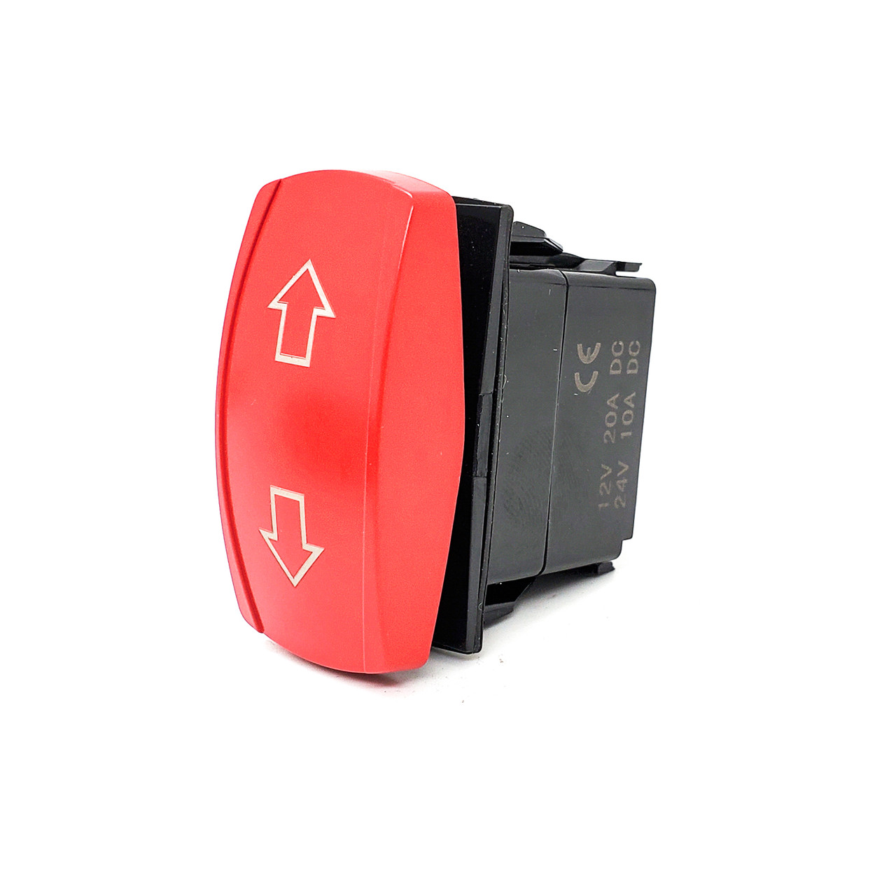 Arrow Up/Down Momentary Red Rocker Switch Laser-Etched White LED ...