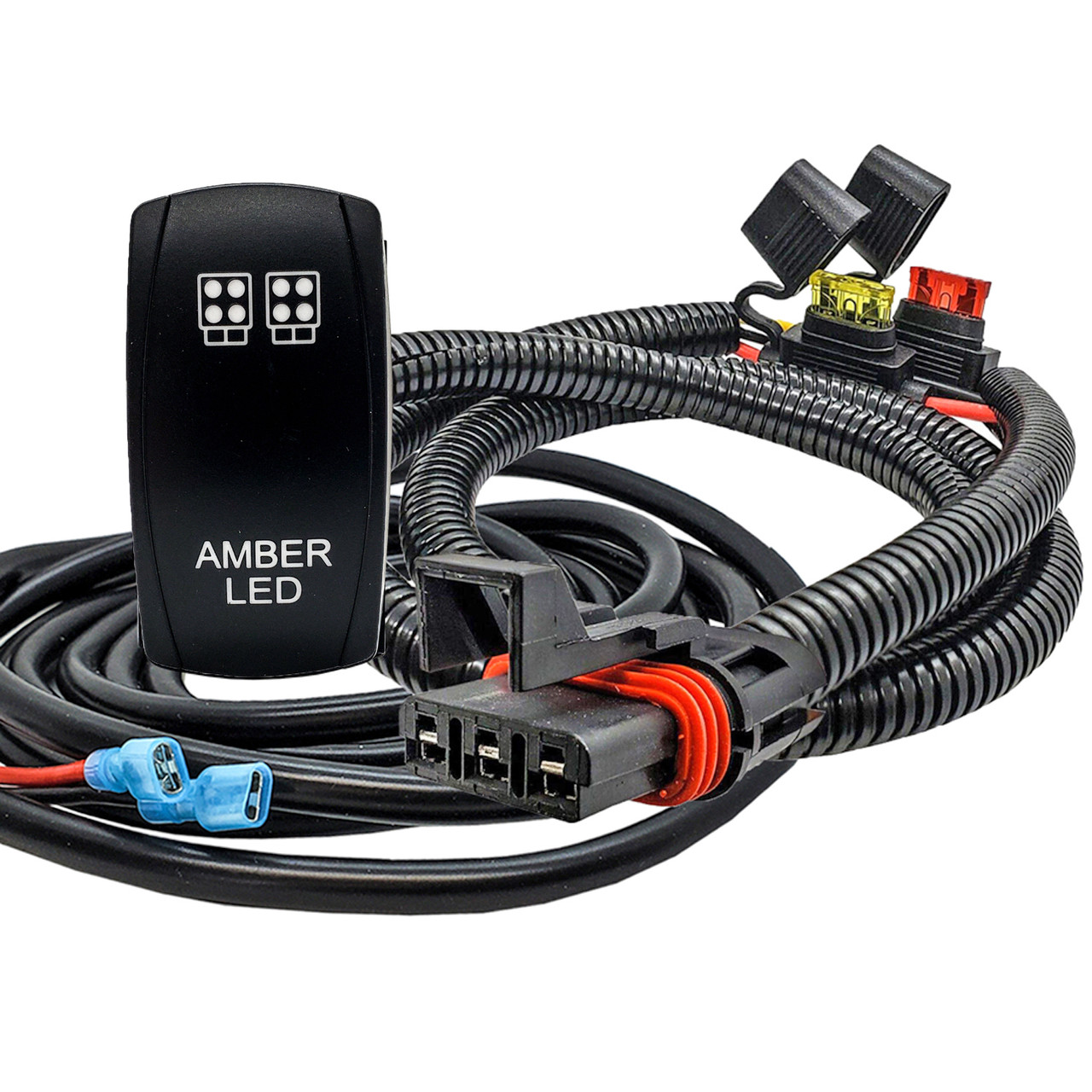 10ft Pulse Power Busbar Plug Wiring Harness With Laser Etched Amber