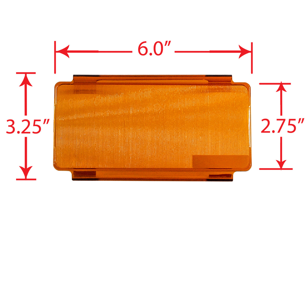 6" Amber Flood Diffused Lens Light Bar Cover - OZ