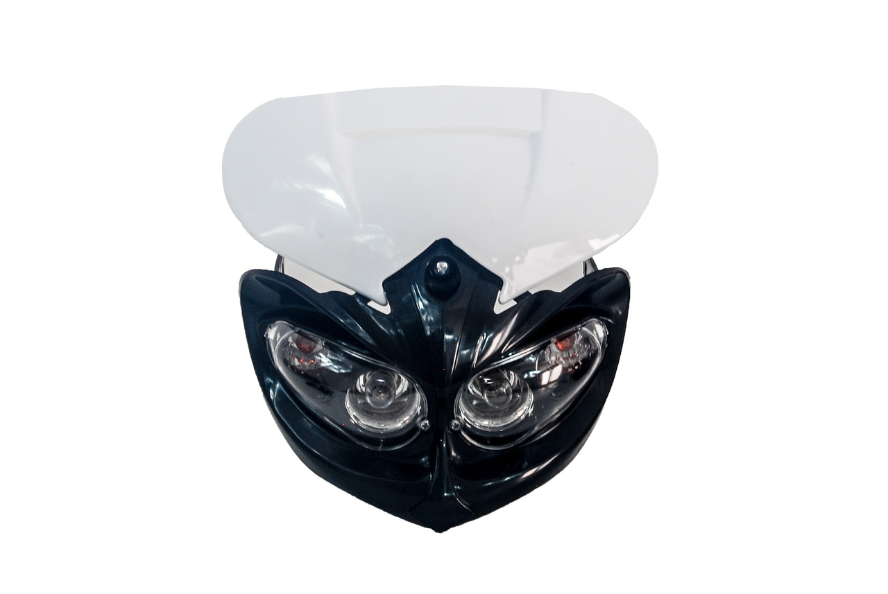 Street Fighter Motorcycle Headlight White Fairing Honda XR650L CRF250L ...
