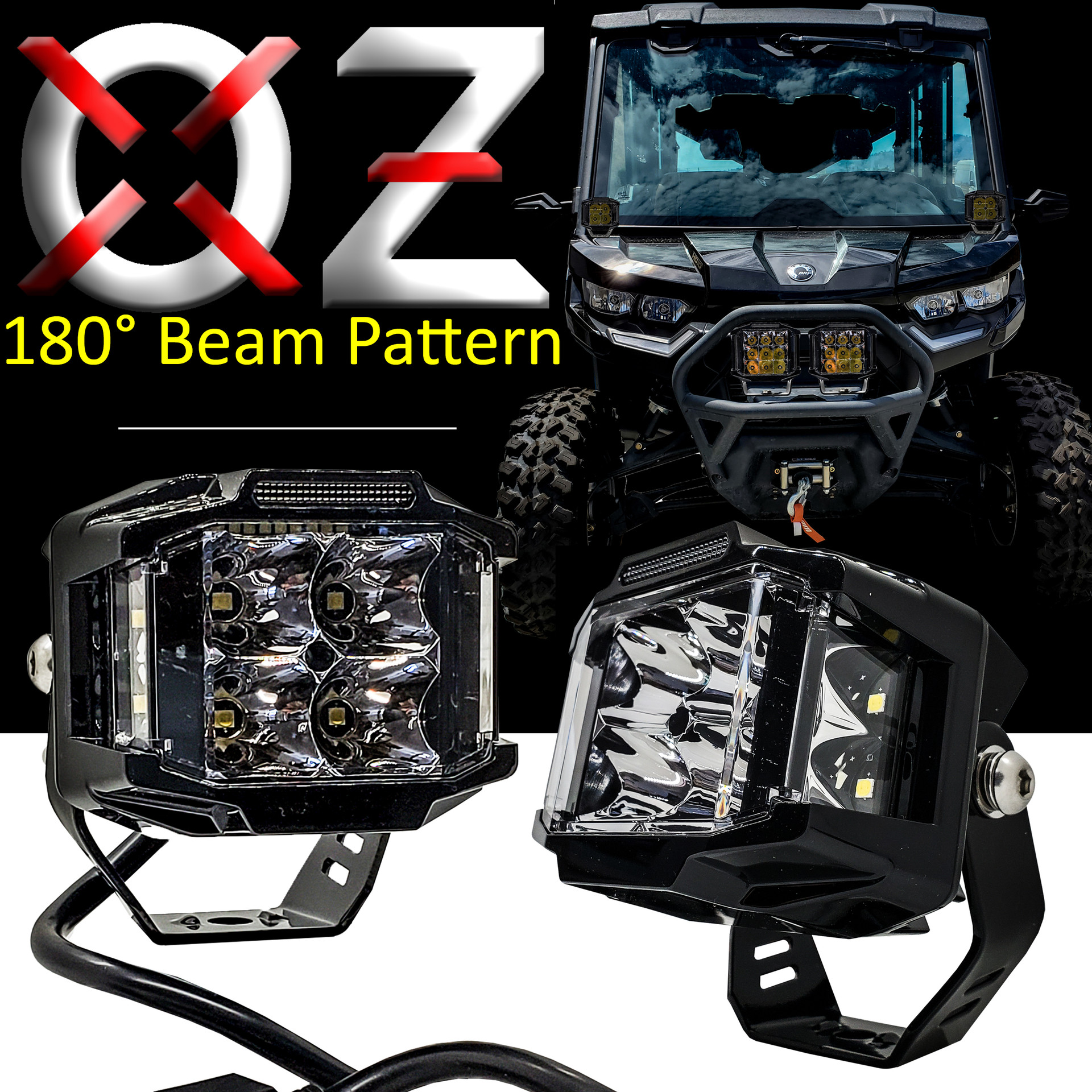 High tech led, laser auxiliary lights