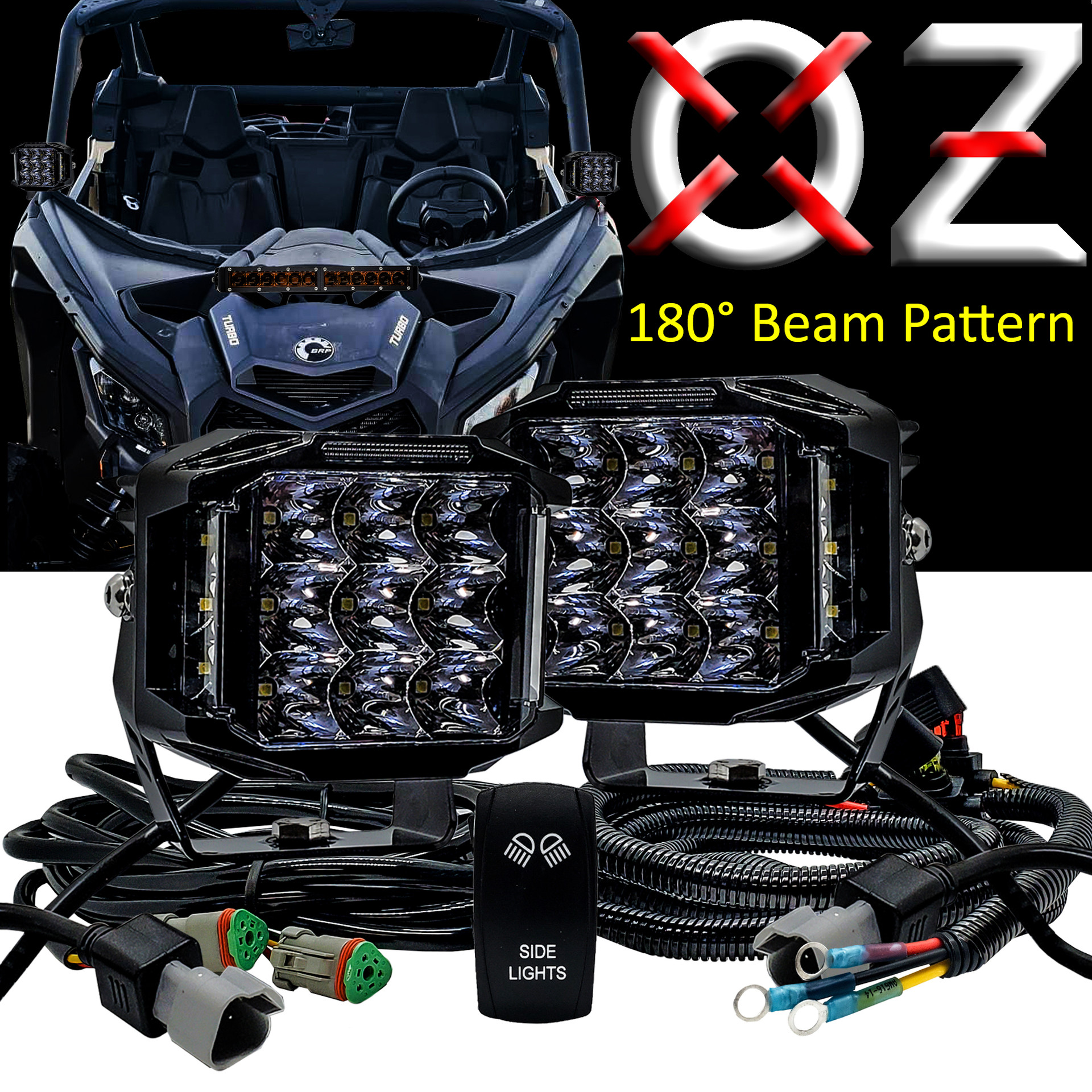 High tech led, laser auxiliary lights