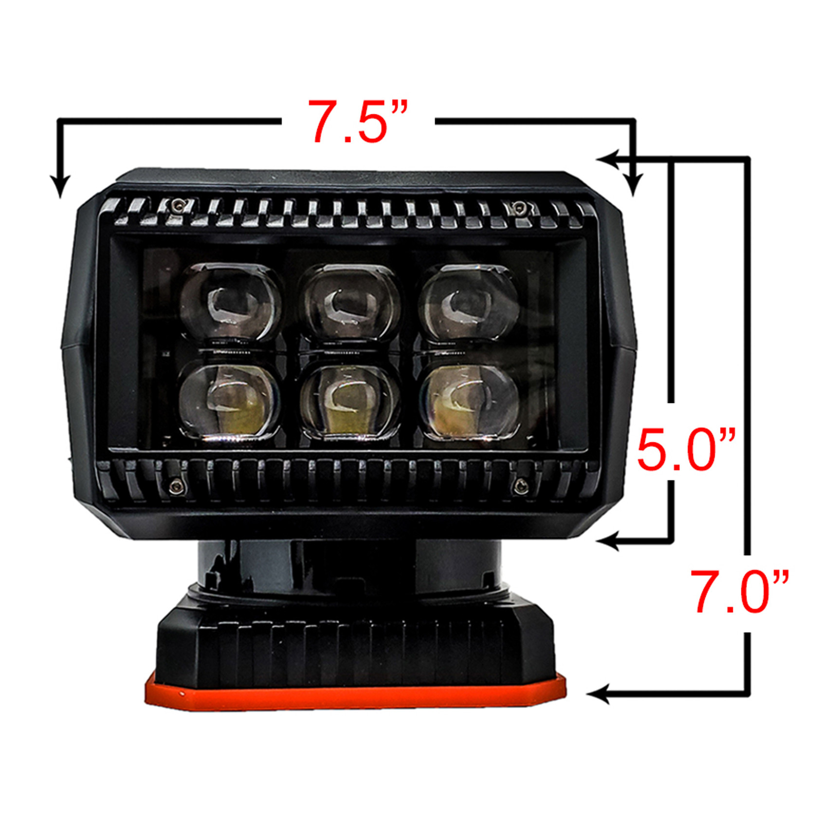 360° LED Searchlight Rotating Spotlight Wireless Remote Control Lighter ...