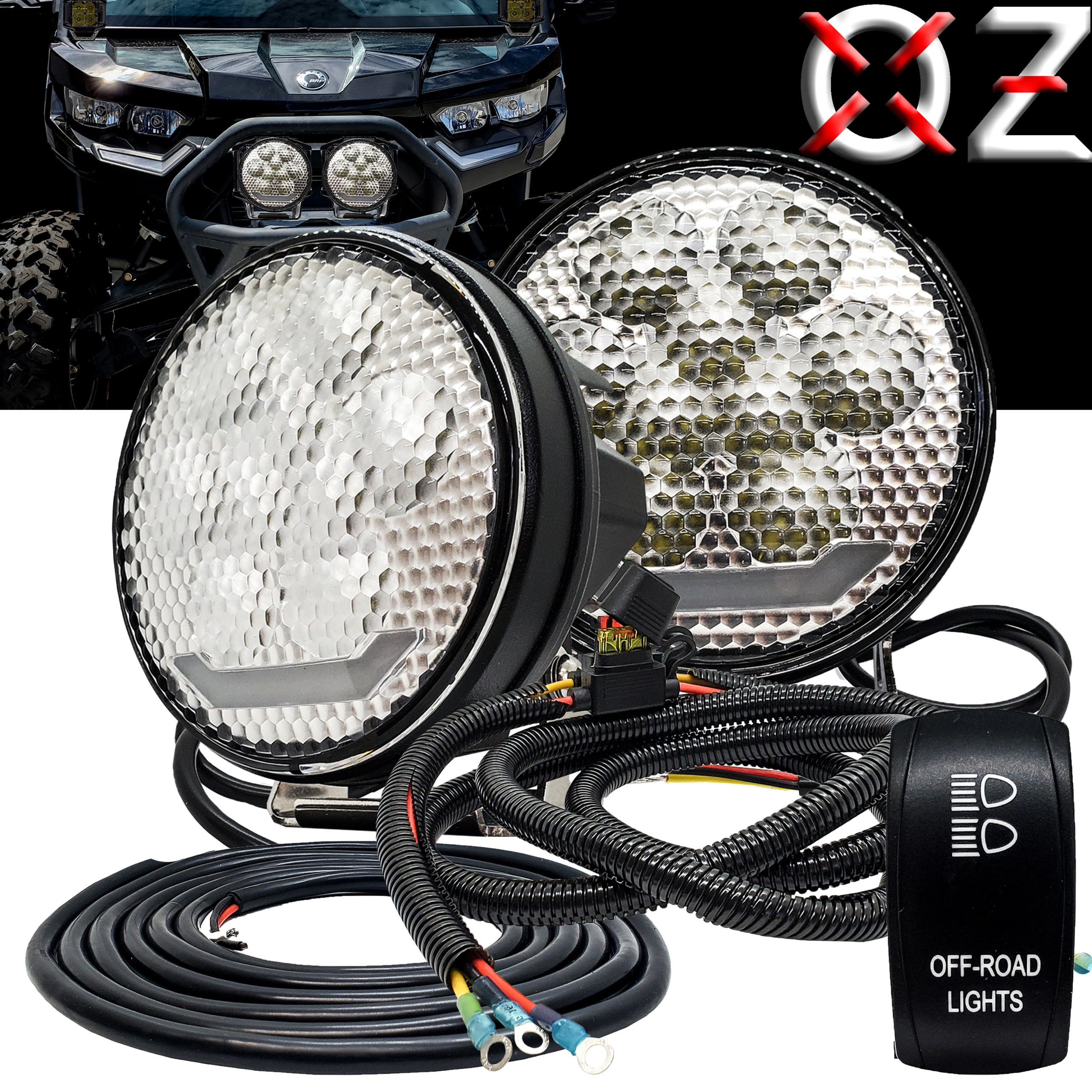 High tech led, laser auxiliary lights