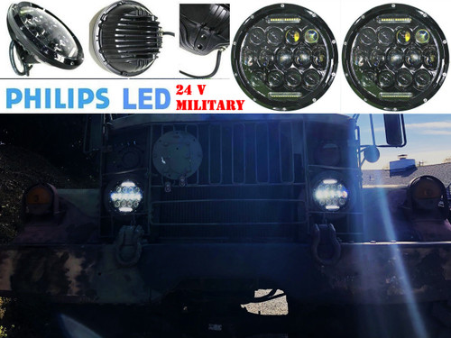 7" Military Headlight LED 24 volts for truck humvee - OZ