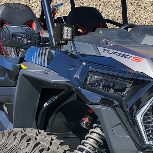 Polaris RZR Pillar Kit with 20W LED Pod Lights Spot Beam Compatible ...