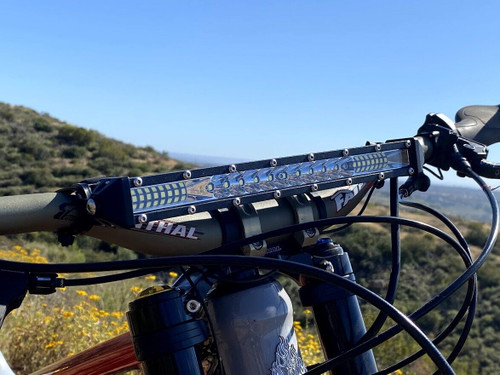 E Bike LED Light Bar Headlight with Bicycle Handlebar Clamps Compatible ...