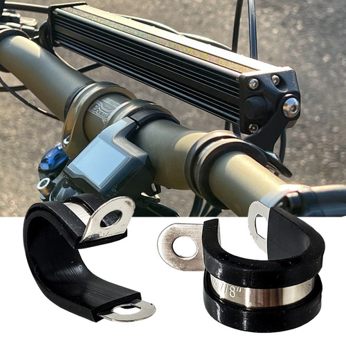 E Bike LED Light Bar Headlight with Bicycle Handlebar Clamps Compatible ...