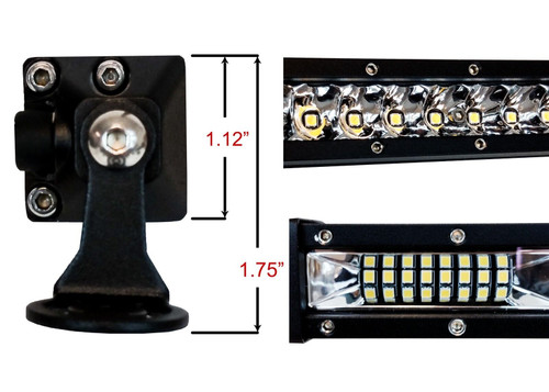 E Bike White Amber Dual LED Light Bar Headlight with Bicycle Handlebar ...