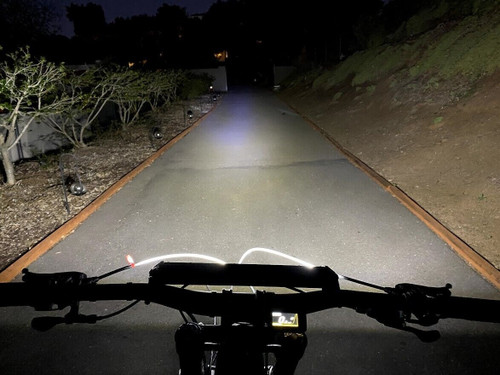 E Bike White Amber Dual LED Light Bar Headlight with Bicycle Handlebar ...