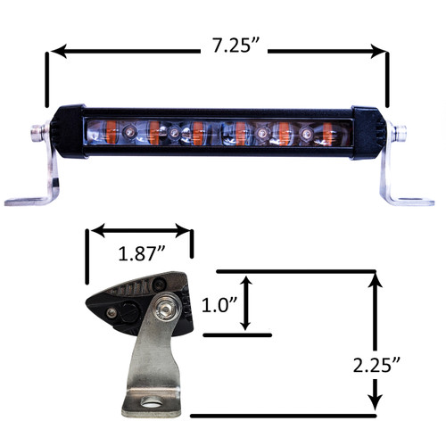 7 Amber Led Rear Chase Light With Power Bus Bar Plug Wire Harness Kit