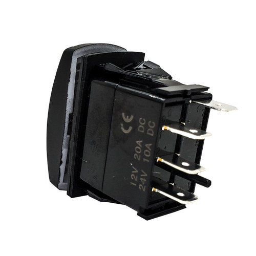 Windlass Up/Down Momentary Rocker Switch 4-Pin Laser Etch Blue LED for ...