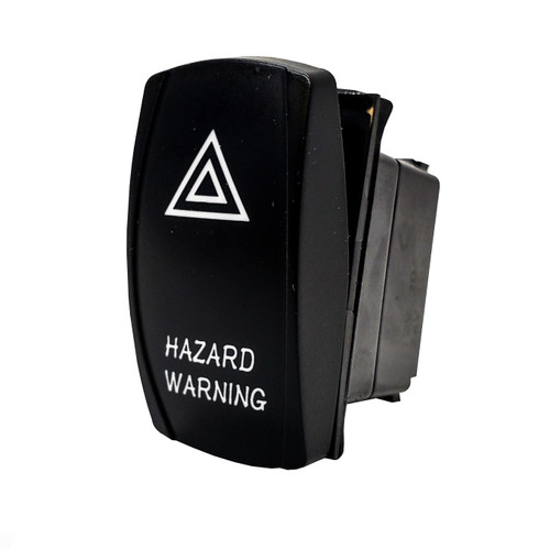 Hazard Lights On/Off Rocker Switch 4-Pin SPST Laser Etch Blue & Red LED ...