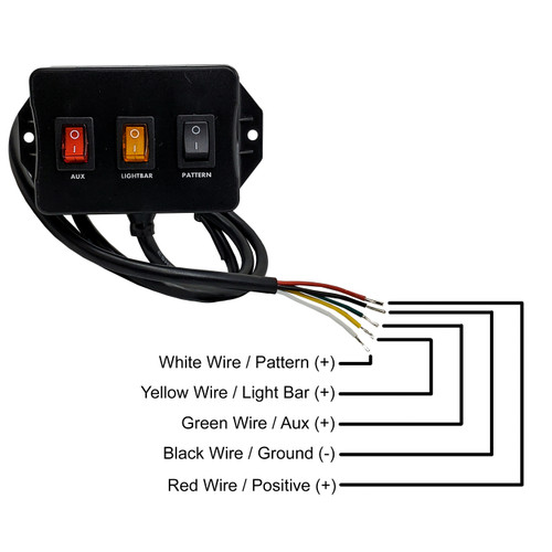 15A Dual Output On/Off Rocker Switch Control Box with Momentary Switch ...