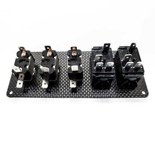 Carbon Fiber Ignition Switch Panel Engine Start Battery Cut On/Off Red ...