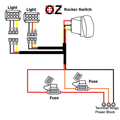 Amber Side Lights 75W LED Pod 180° Beam DRL with Power Distribution ...