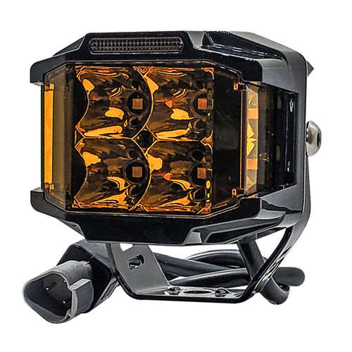 Amber Side Lights 75W LED Pod 180° Beam DRL with Power Distribution ...