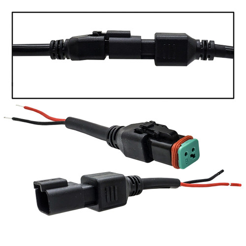 2 Set Deutsch Plug Male & Female 2 Pin Pigtail AWG#18 Automotive ...