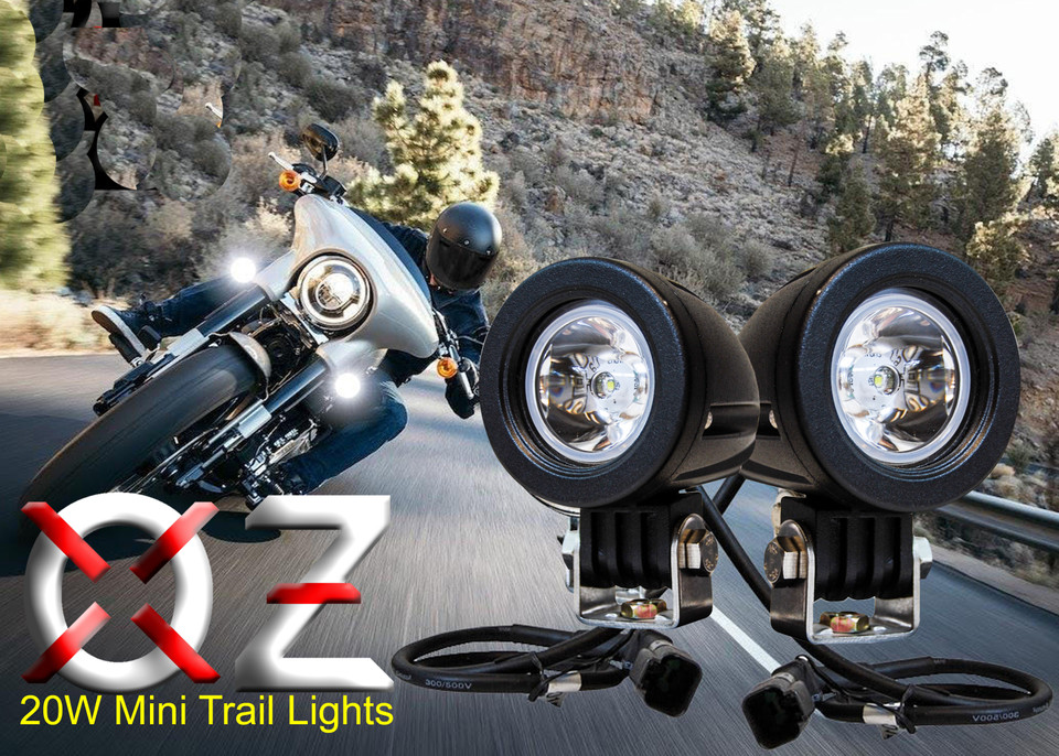 Motorcycle Auxiliary Light | Fluorescent Yellow | Extremely Visible