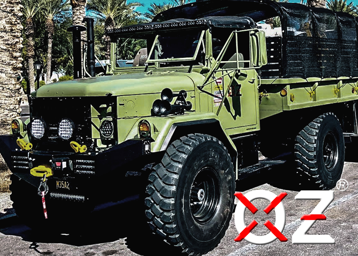 24V Military 4D Optic 7" LED Headlight H/L DRL HMMWV M35 M923 M998 ...