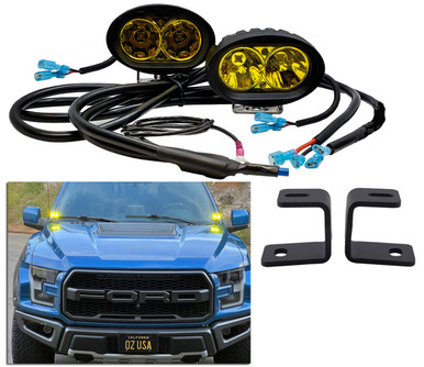 A Pillar Mount Pod LED Light Kit Harness and Brackets for Ford Raptor ...
