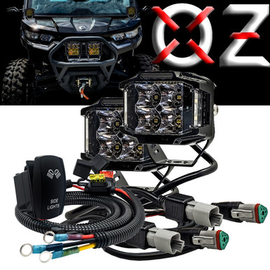 75W Side Emitting LED Ditch Lights 180° Beam Pattern with Power Busbar ...