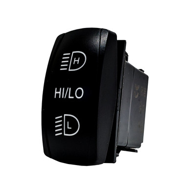 HI/LO On/Off/On Rocker Switch – 4-Pin Laser-Etched, Blue LED Backlit ...