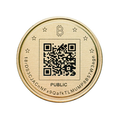 Brass Coin Bitcoin Cold Wallet, Air Gapped Offline Crypto Storage - OZ