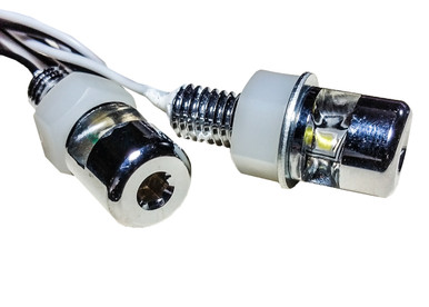 Chrome Tag Led Light Motorcycle Custom Hex Bolt Chopper License Plate ...