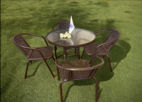 ميز+4 كراسي معدني YRG-W008-1