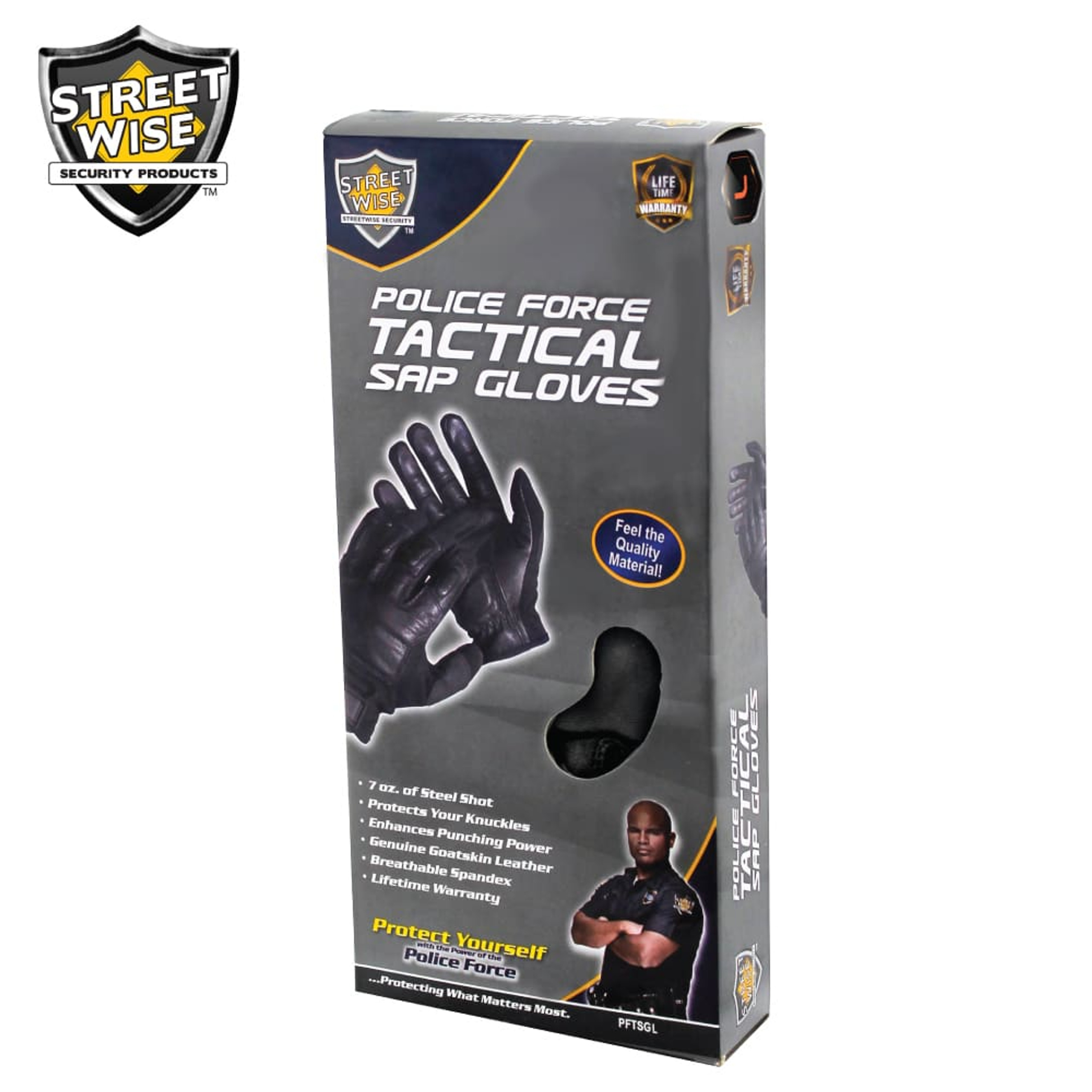 Police Force Steel Shot Sap Gloves Gloves
