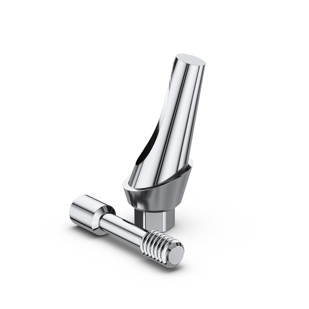 Angulated Titanium Abutment | 15 Degrees | With Collar