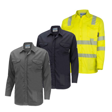 OBERON Flame Resistant Lightweight 10 Cal Arc Rated Work Shirt ...