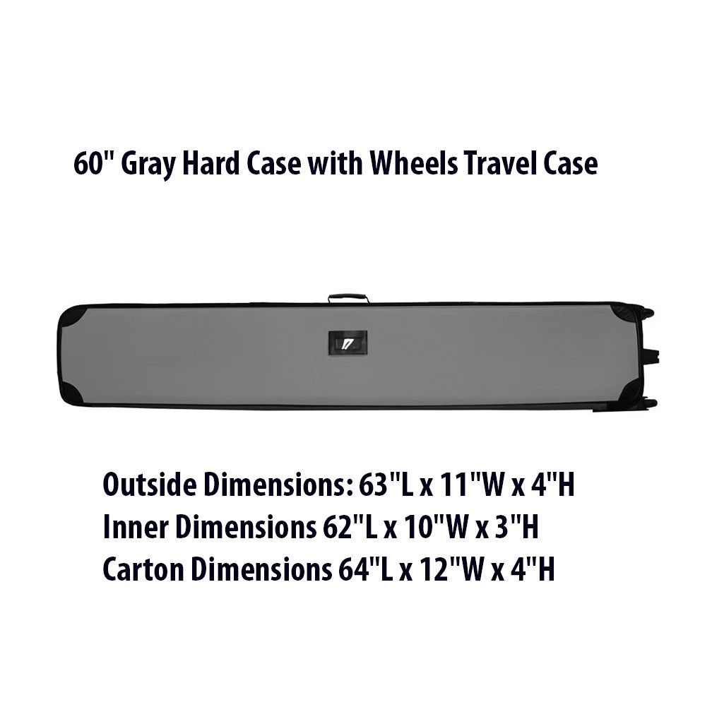 60" Gray Hard Case with Wheels - Best Tradeshow Display