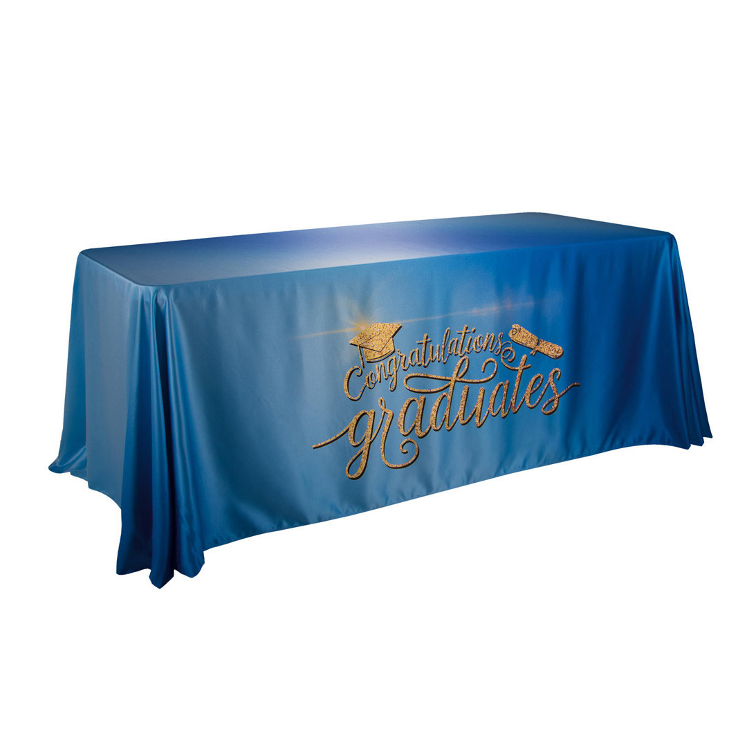 Table Cover Draped 6ft, 4-sided w/Closed Back - Best Tradeshow Display