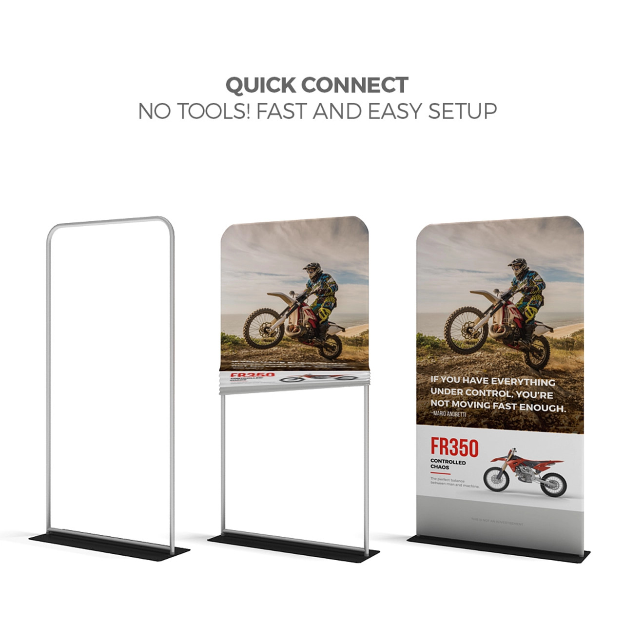 WaveLine Banner Stand With Monitor Mount Crossbar- 36x89- Best ...