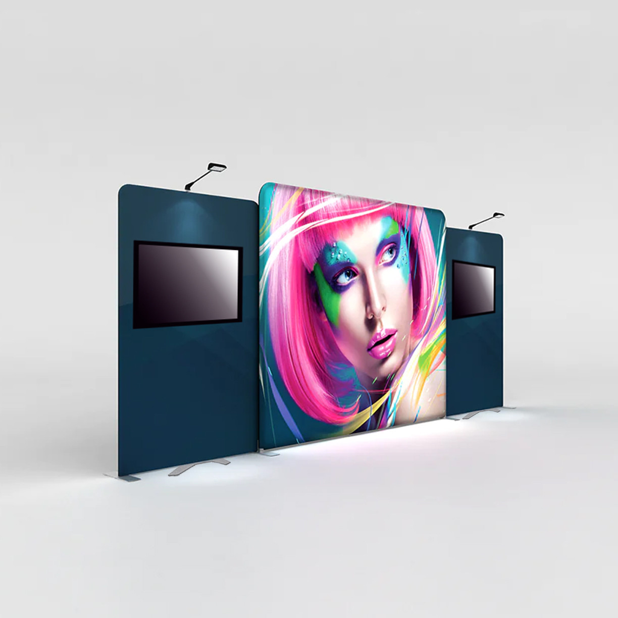 WaveLight Backlit Display - Monitor Kit 03 - Best Tradeshow Display