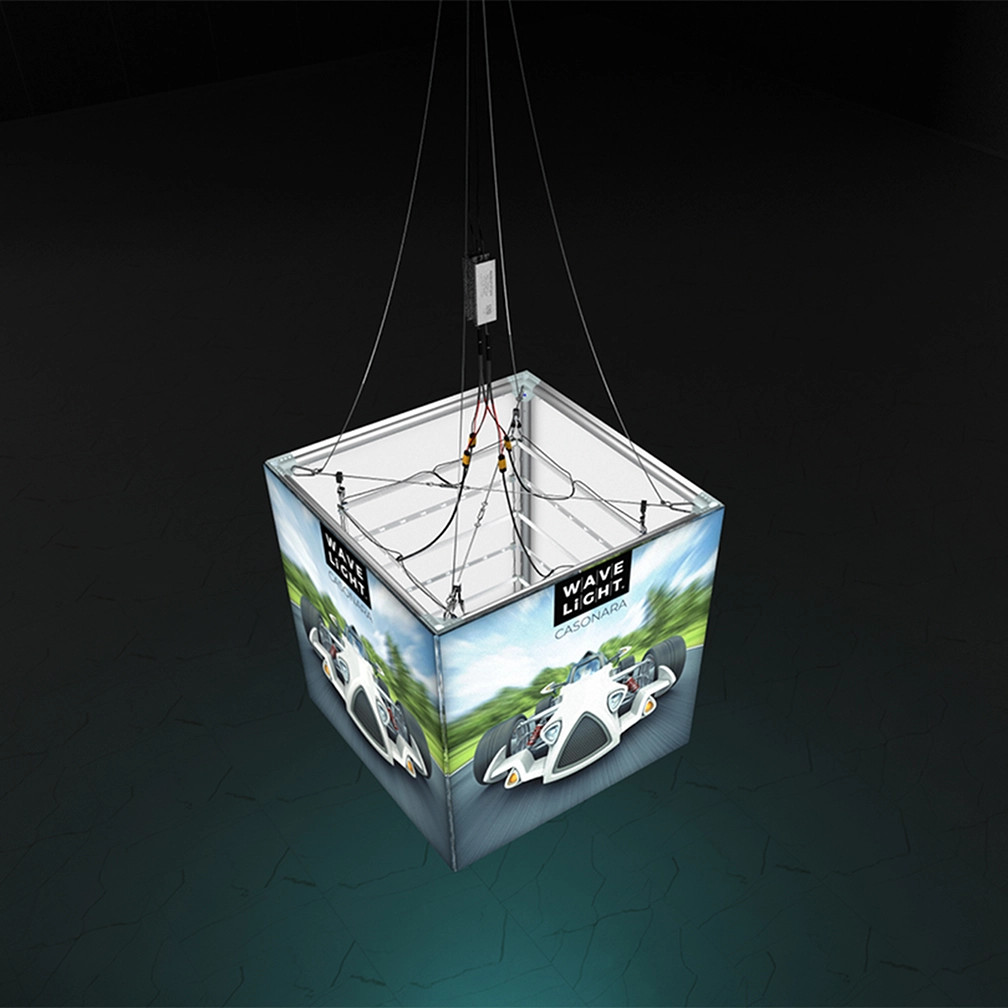 WaveLight® Casonara Blimp Cube 360º Hanging Light Box Display - 100L ...