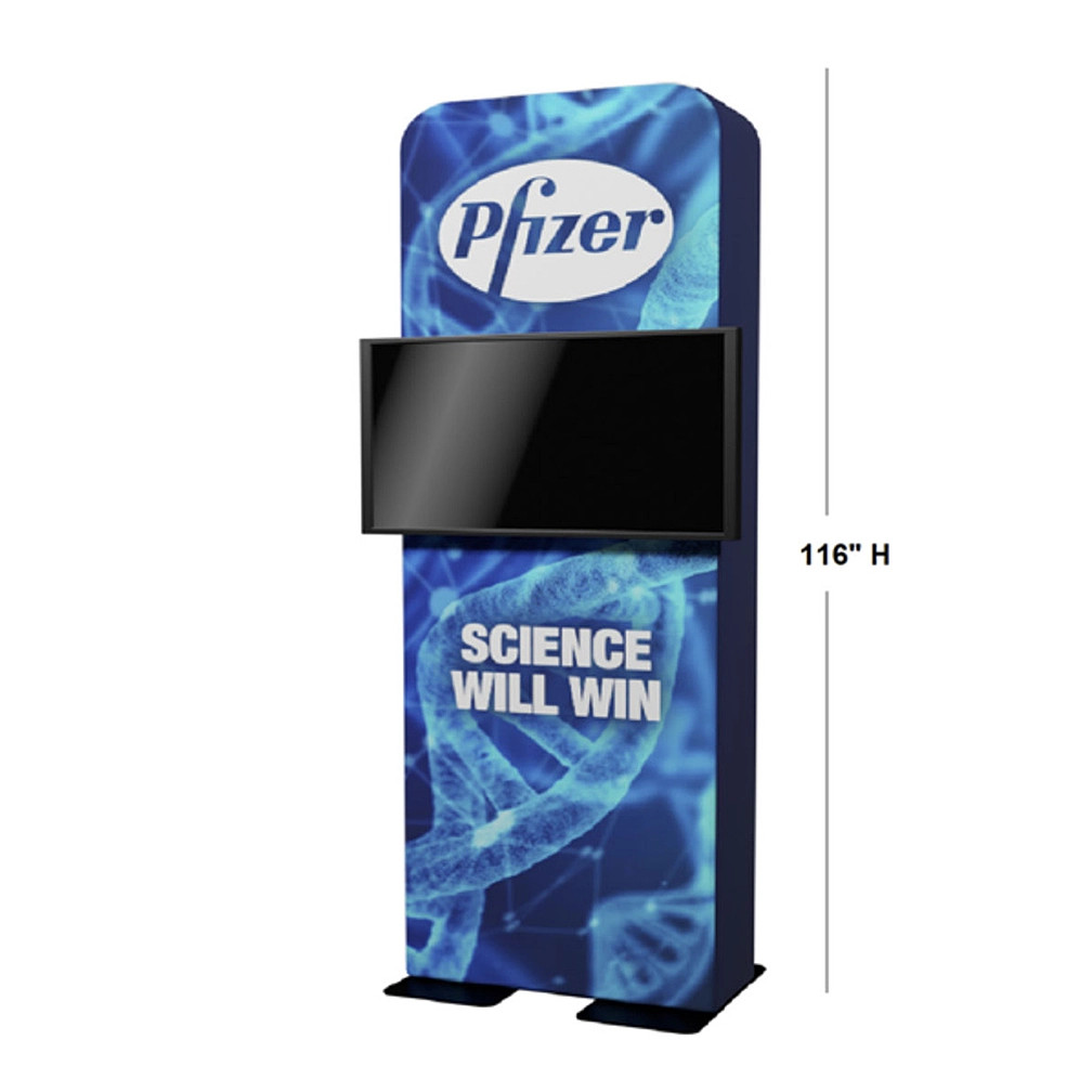 Monolith 10ft Tower Monitor Stand Display - Best Tradeshow Display