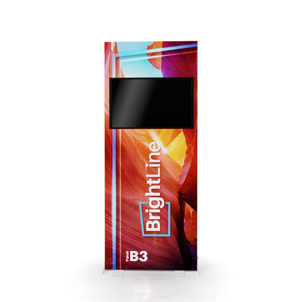 BrightLine Banner B3 (89″ H x 36″ W) TV Kit - Besttradeshowdisplay