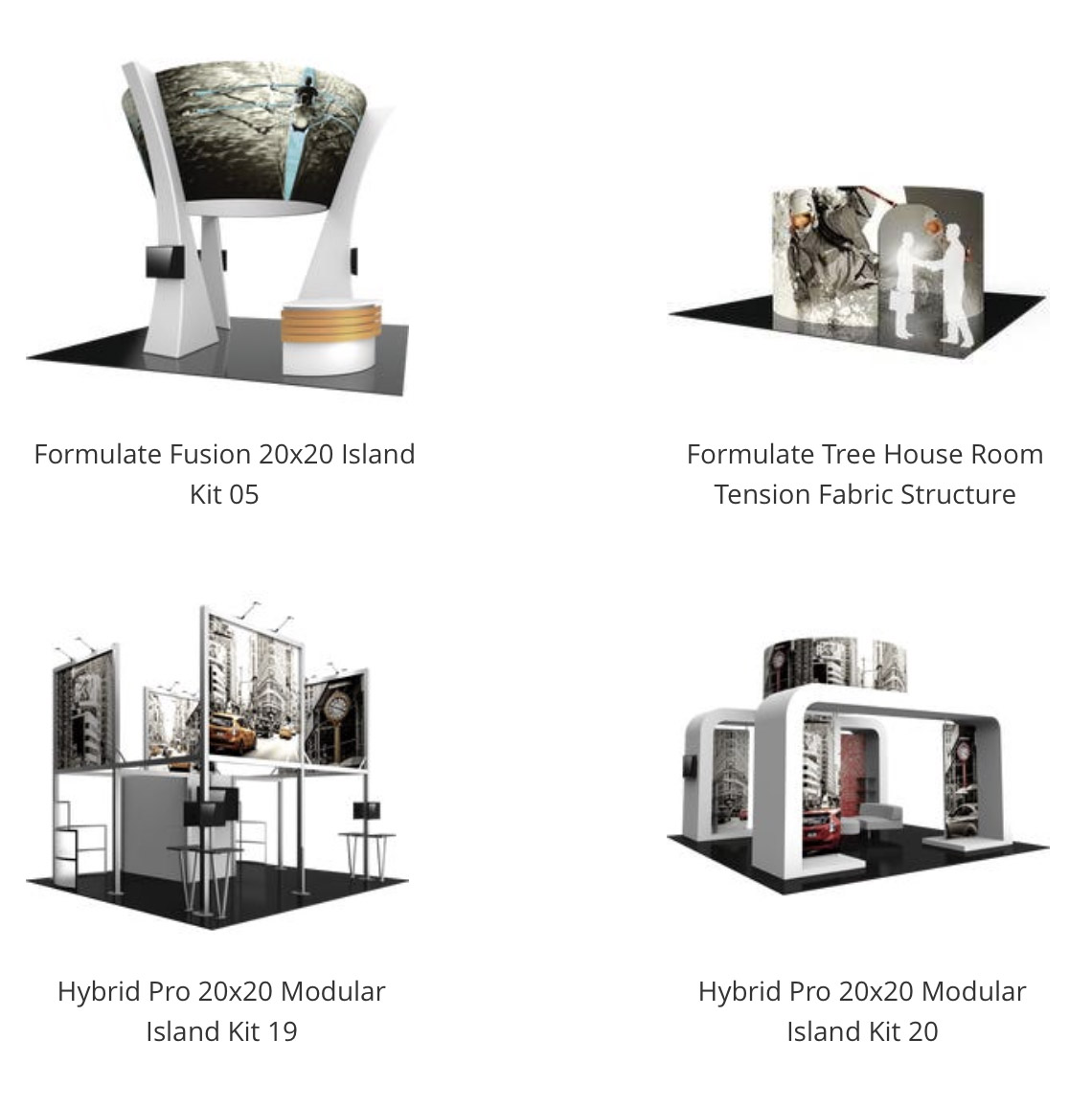 20' x 20' rental island booth kits - Best Tradeshow Display