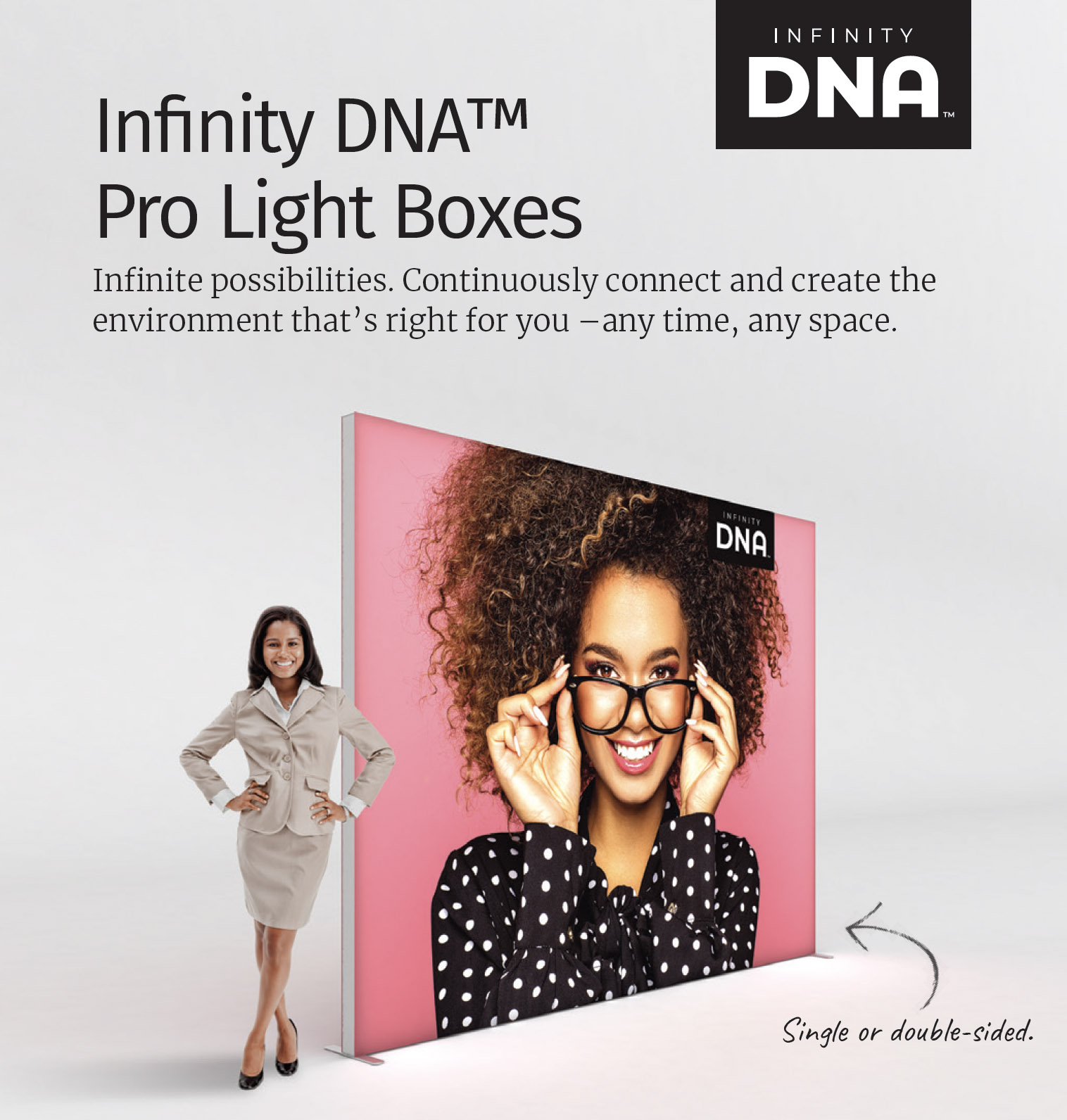 Infinity DNA™ Pro Lightbox for TradeShows and Events - Best Tradeshow Display
